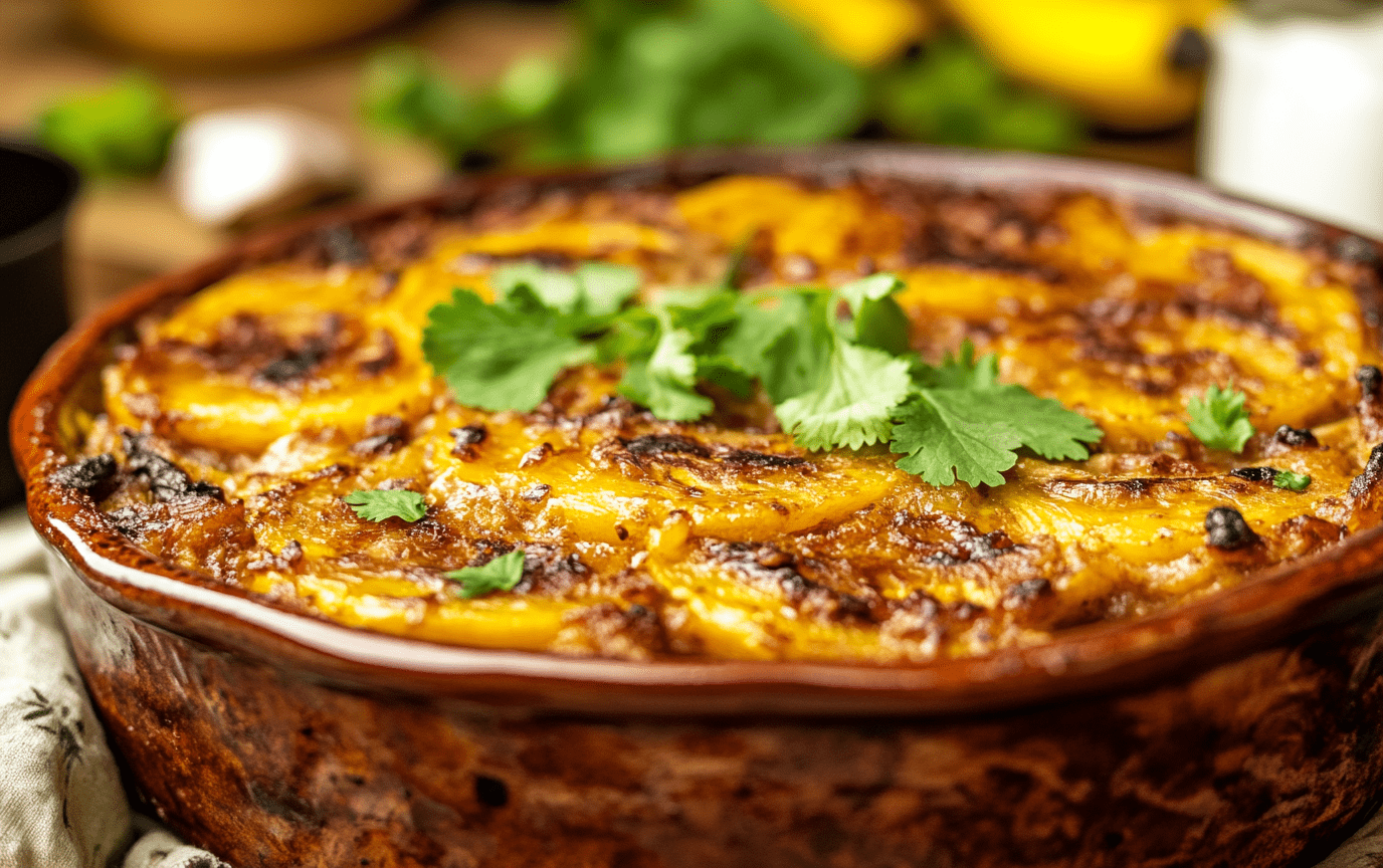 Lamb and Plantain Casserole - SoyRice Kitchen