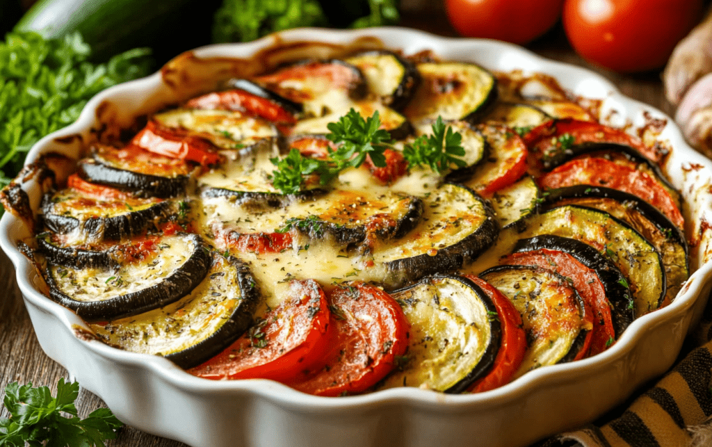 Summer Vegetable Gratin - SoyRice Kitchen