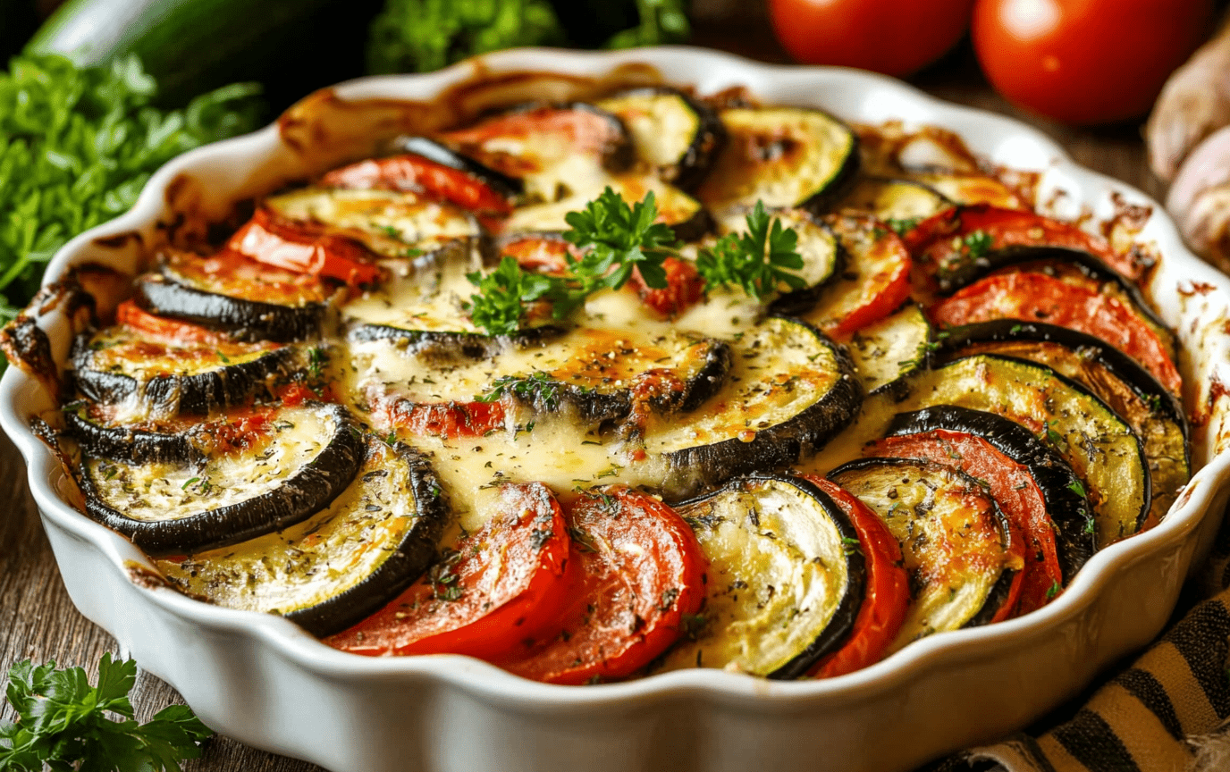 Summer Vegetable Gratin - SoyRice Kitchen
