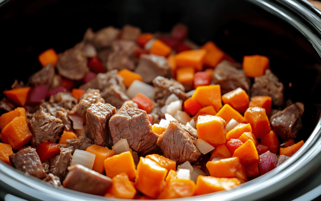 Slow Cooker Smoked Beef Stew - SoyRice Kitchen