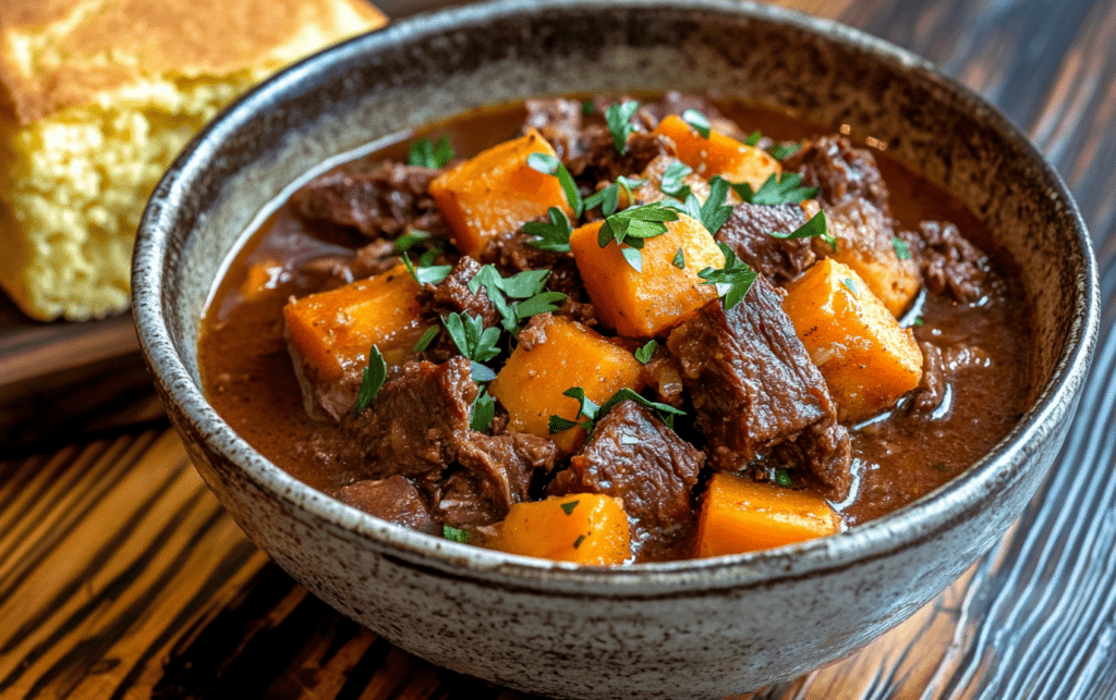 Slow Cooker Smoked Beef Stew - SoyRice Kitchen