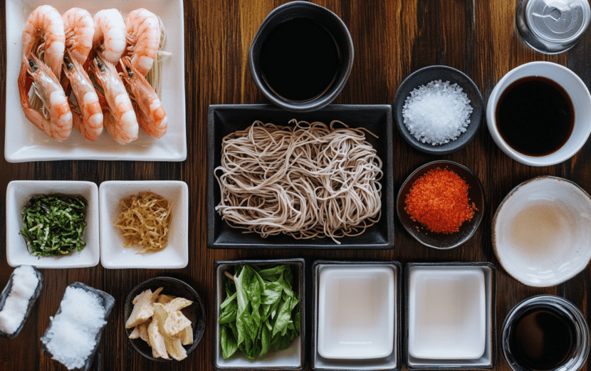 Soba Salad with Shrimp Shiso and Nori - SoyRice Kitchen
