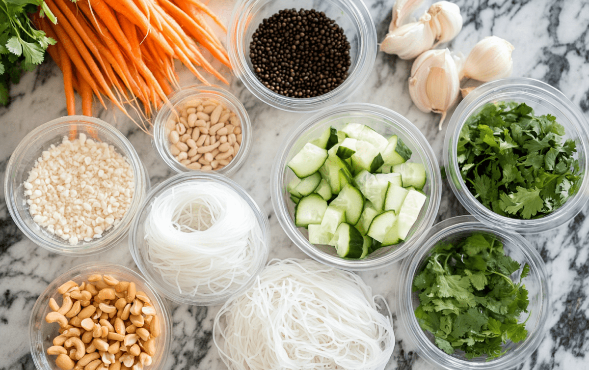 Bean Thread Noodles with Pickled Vegetables - SoyRice Kitchen