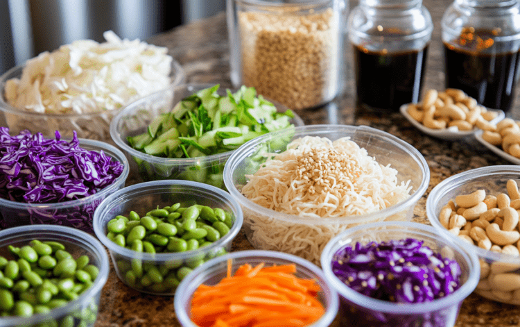 Chilled Ramen Veggie Salad - SoyRice Kitchen