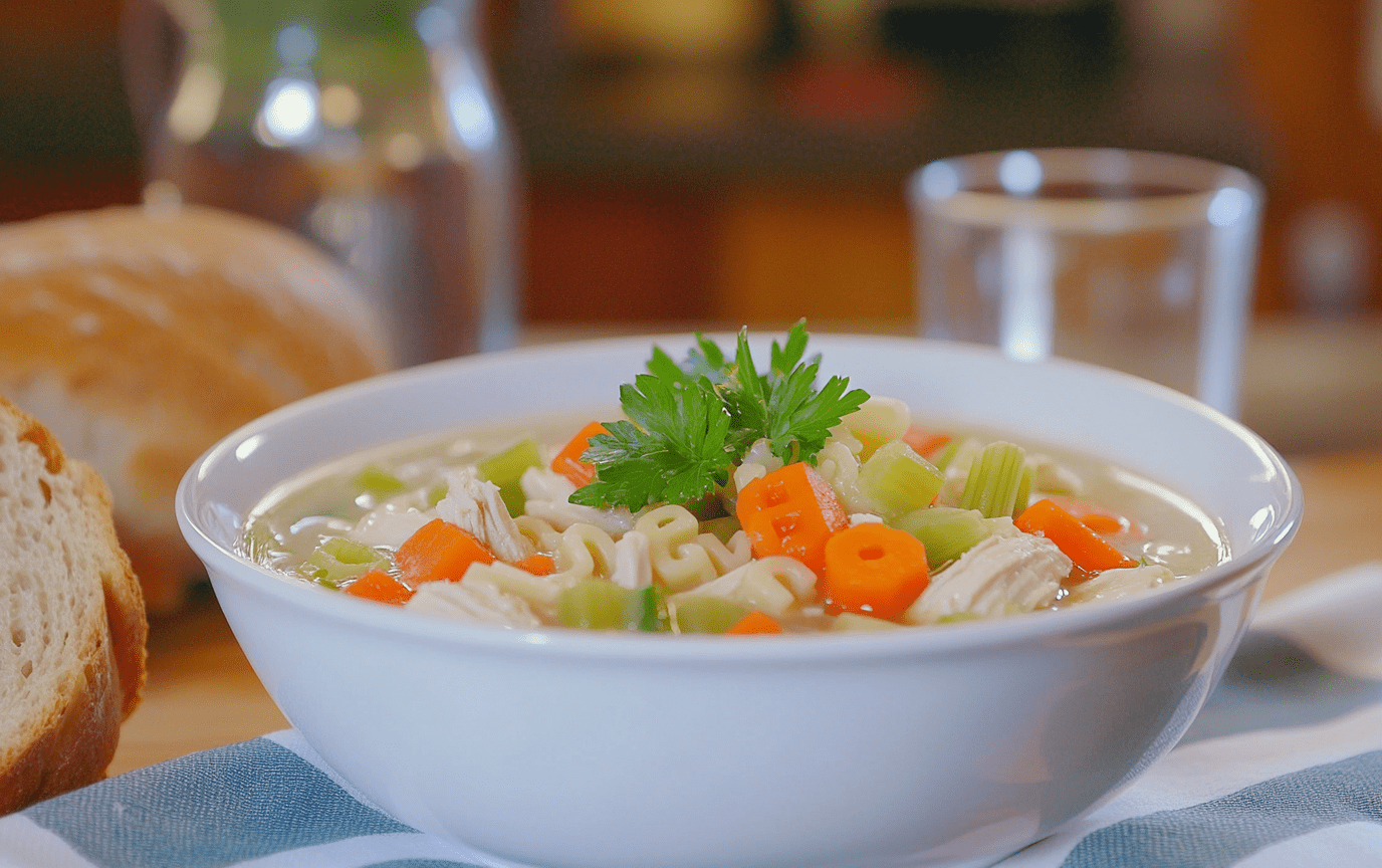 Perfect Chicken Alphabet Soup - SoyRice Kitchen
