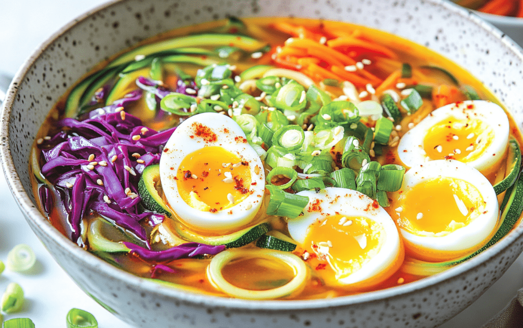 Zoodle Veggie Soup - SoyRice Kitchen