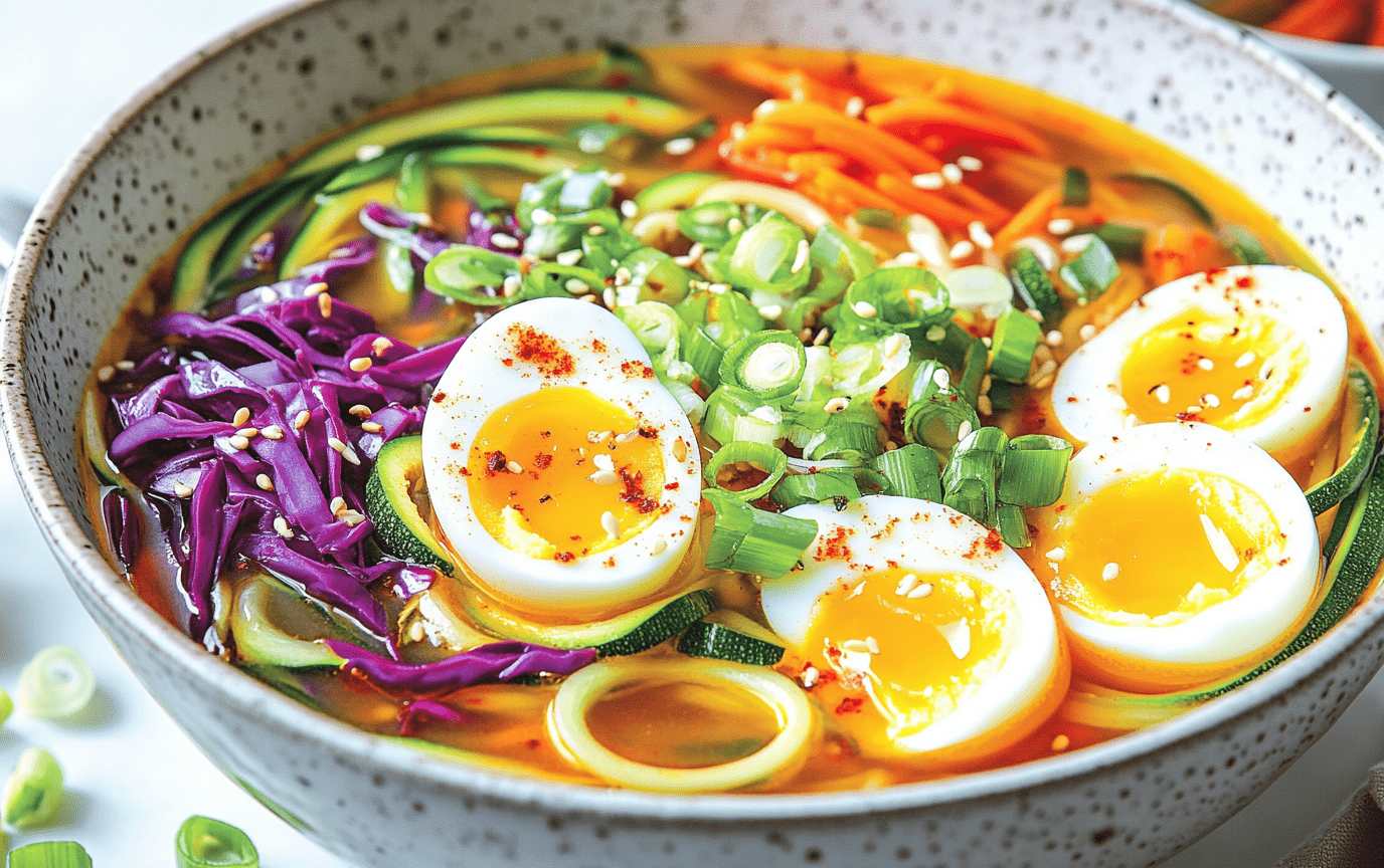 Zoodle Veggie Soup - SoyRice Kitchen