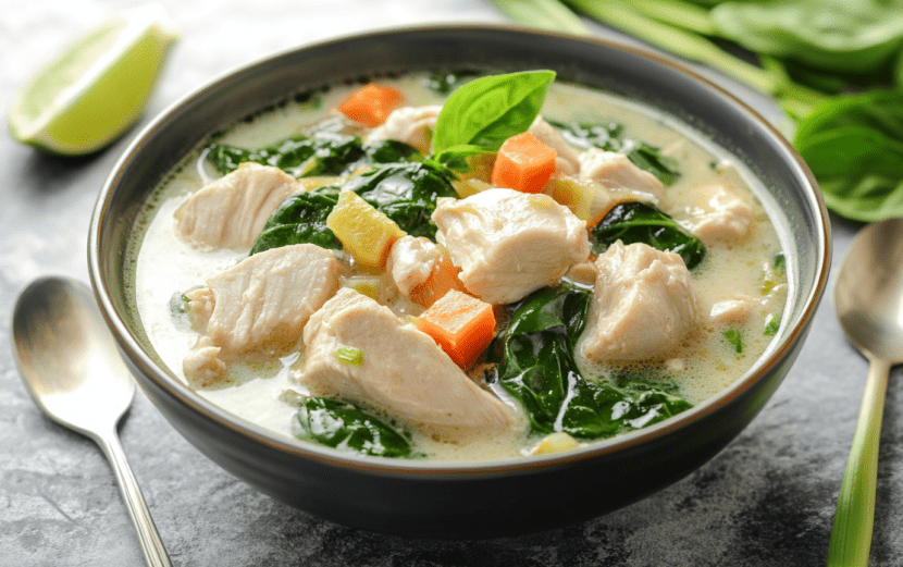 Coconut Chicken Soup - SoyRice Kitchen