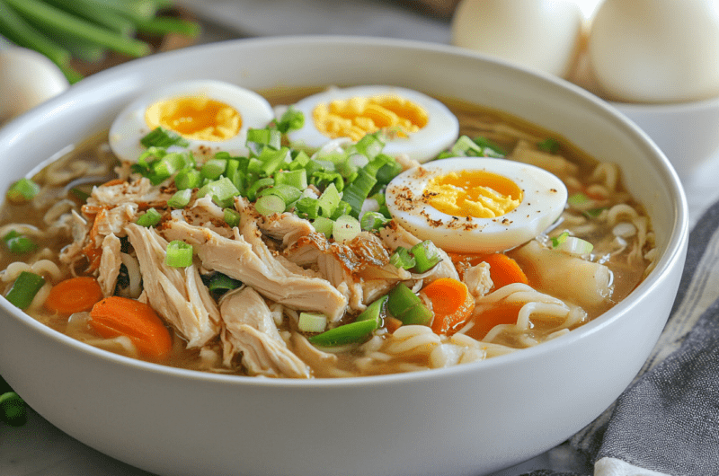 Filipino Chicken Noodle Soup - SoyRice Kitchen
