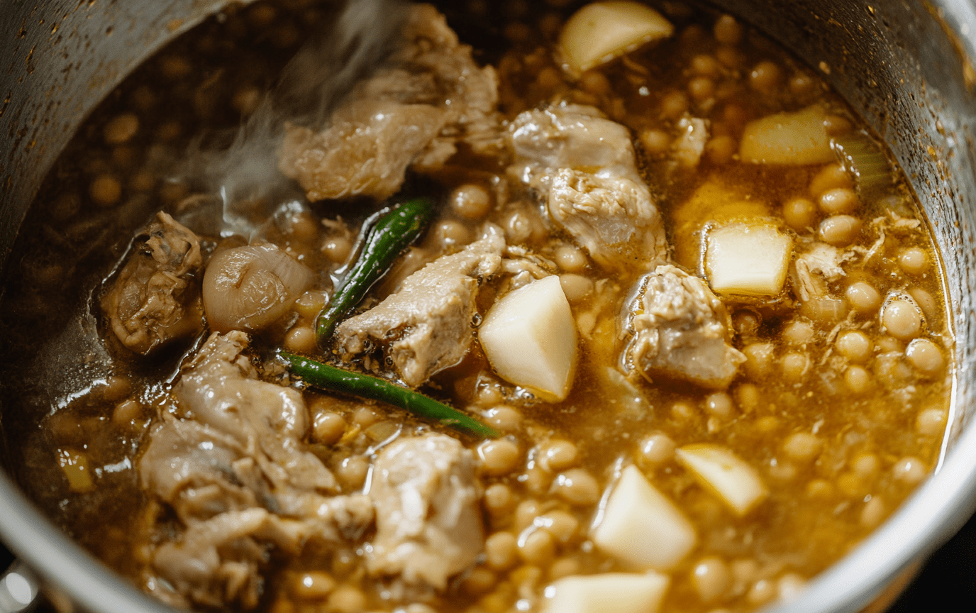 Perfect Chicken with Banana Core and Pigeon Peas - SoyRice Kitchen