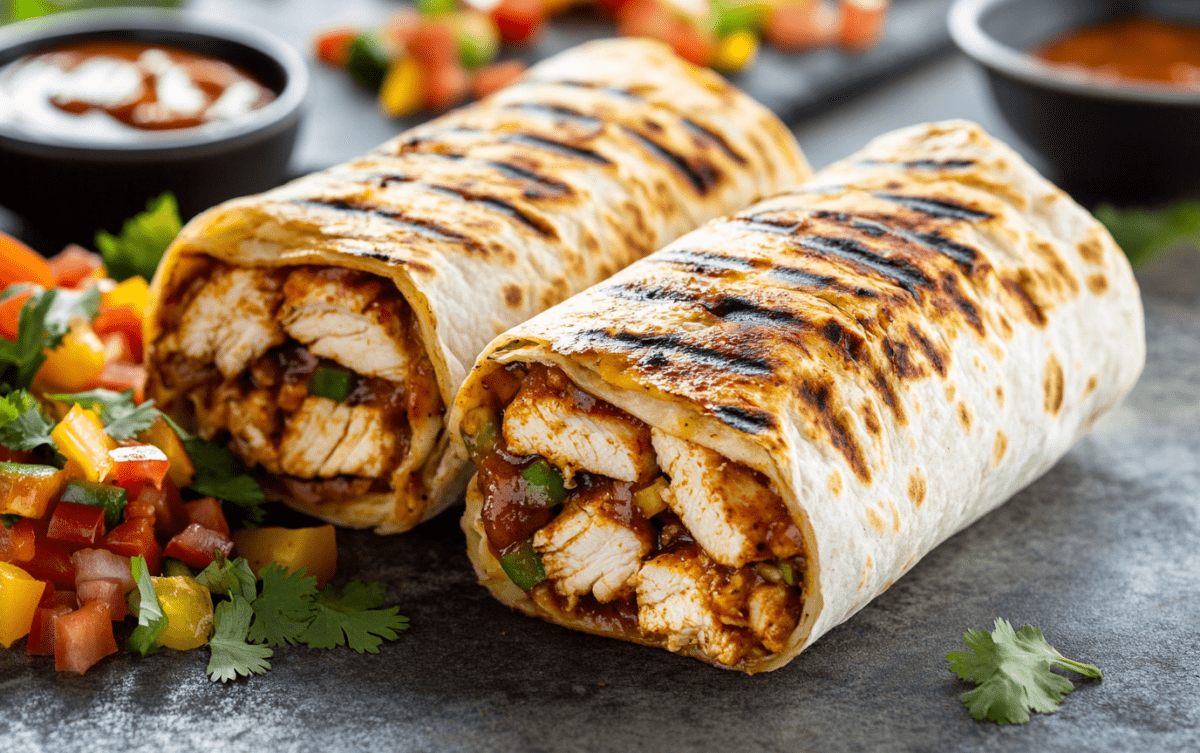 Crispy BBQ Chicken Wraps - SoyRice Kitchen