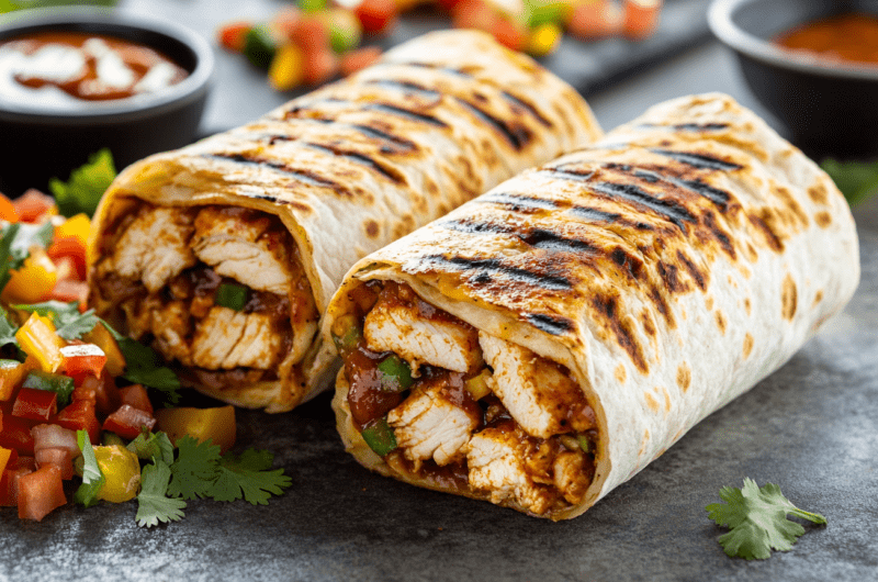 Crispy BBQ Chicken Wraps - SoyRice Kitchen