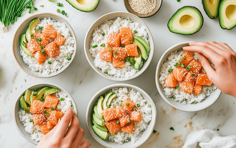 Quick Salmon Poke Bowls - SoyRice Kitchen