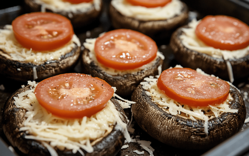 Easy Herb-Cheese Filled Portobello Caps - SoyRice Kitchen