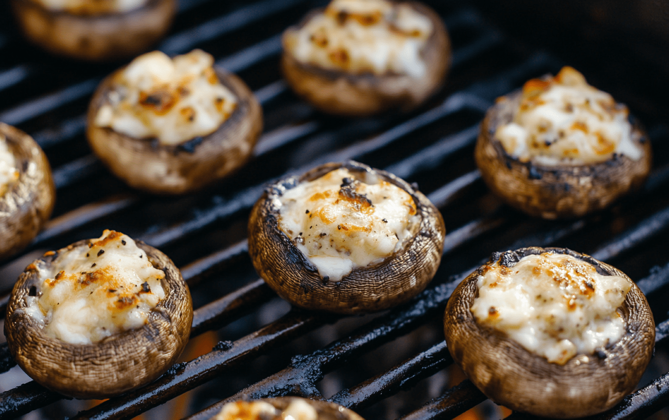 Easy Herb-Cheese Filled Portobello Caps - SoyRice Kitchen
