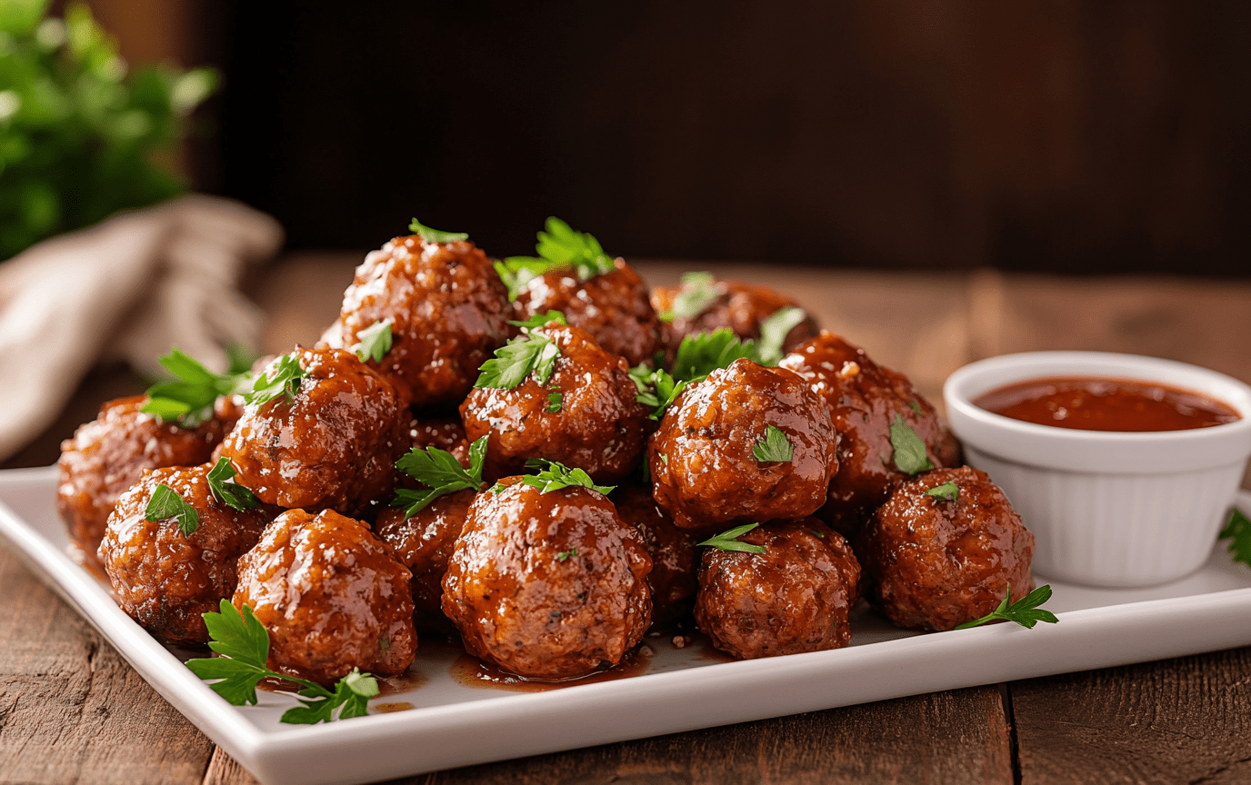 Savory Party Meatballs - SoyRice Kitchen