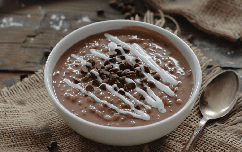 Simple Chocolate Rice Porridge - SoyRice Kitchen