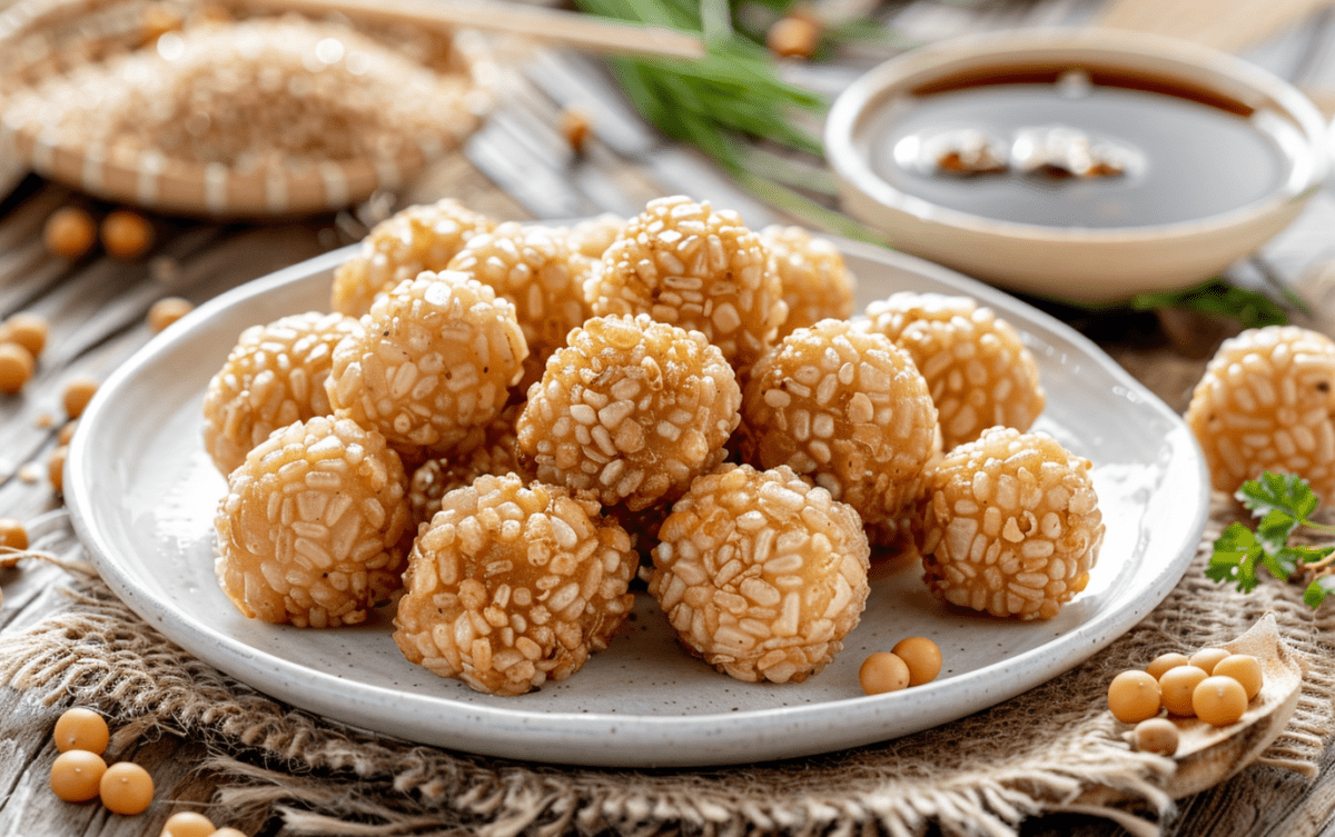 Crispy Mung Bean Balls - SoyRice Kitchen
