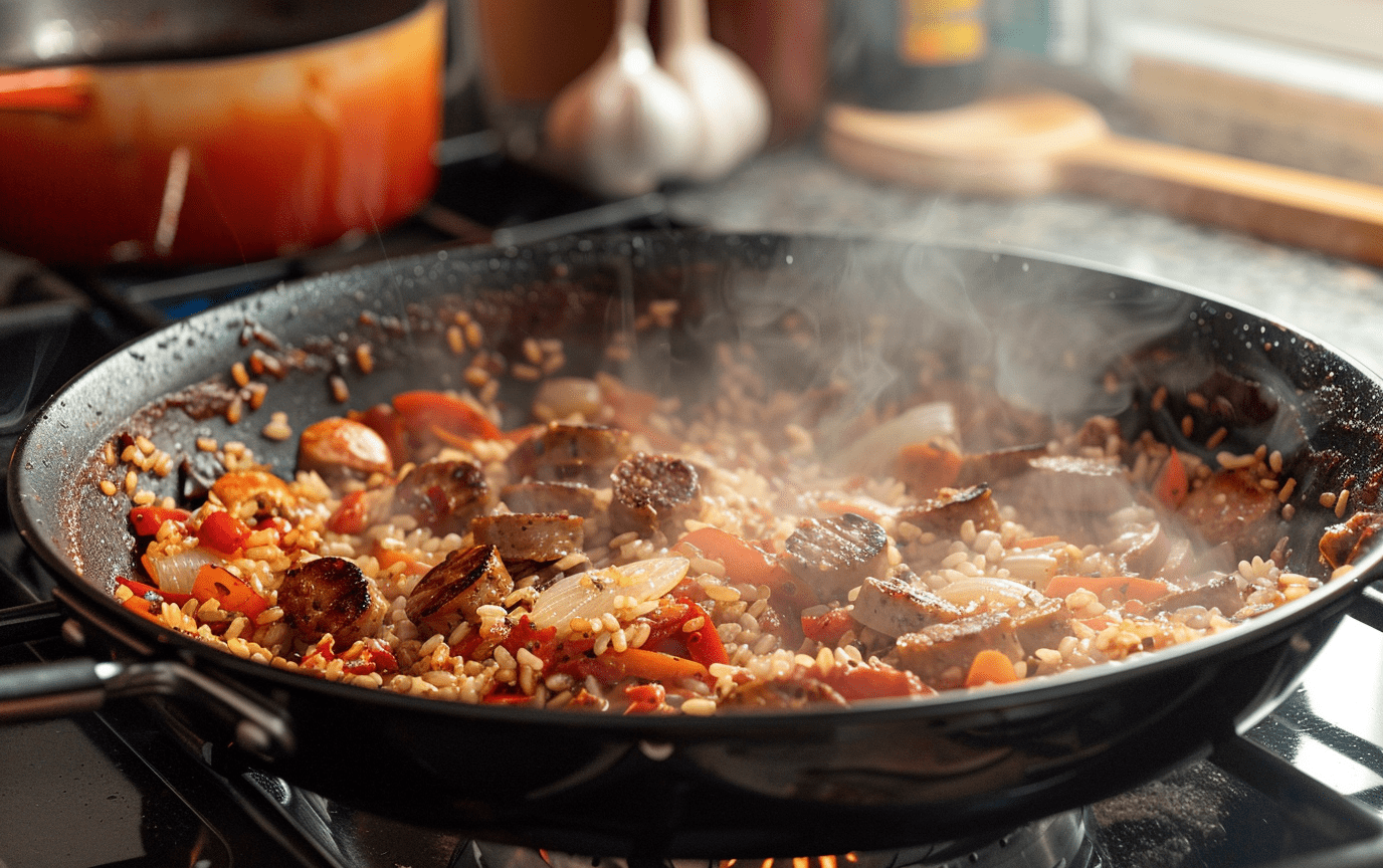Yummy Spring Vegetable Paella - SoyRice Kitchen