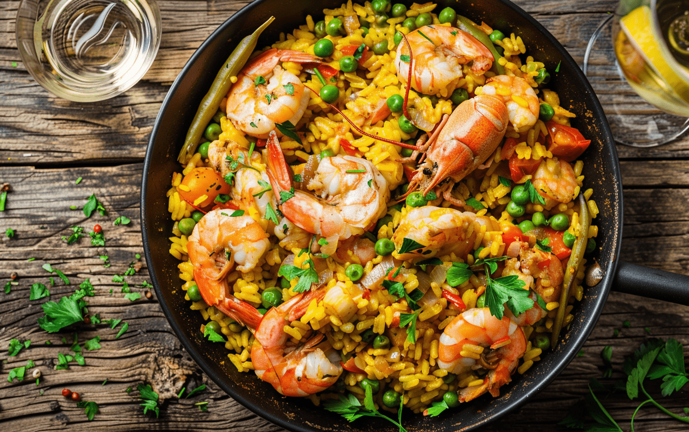 Perfect Simple Seafood Paella - SoyRice Kitchen