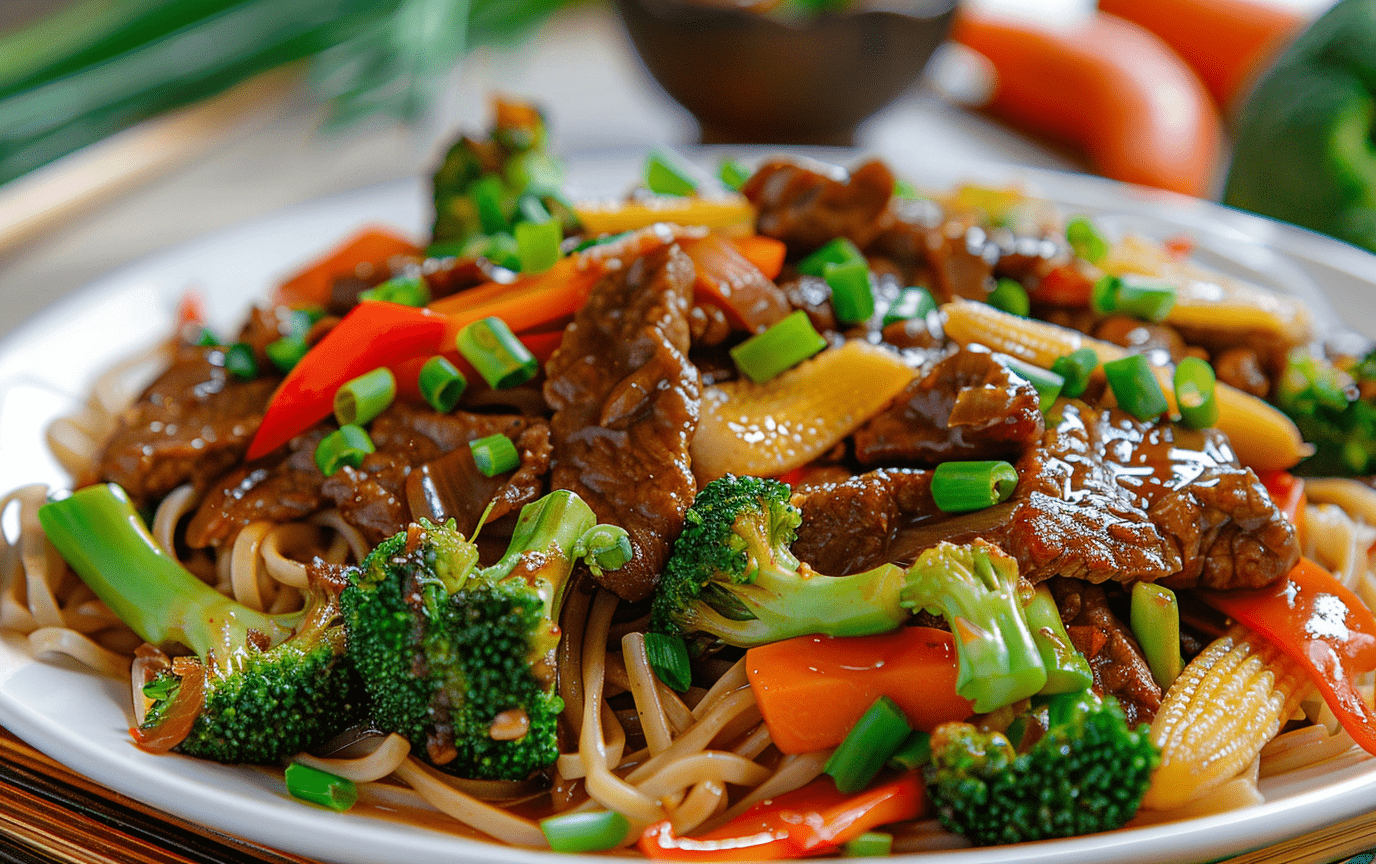 Best Quick Beef and Veggie Noodle Stir-Fry - SoyRice Kitchen