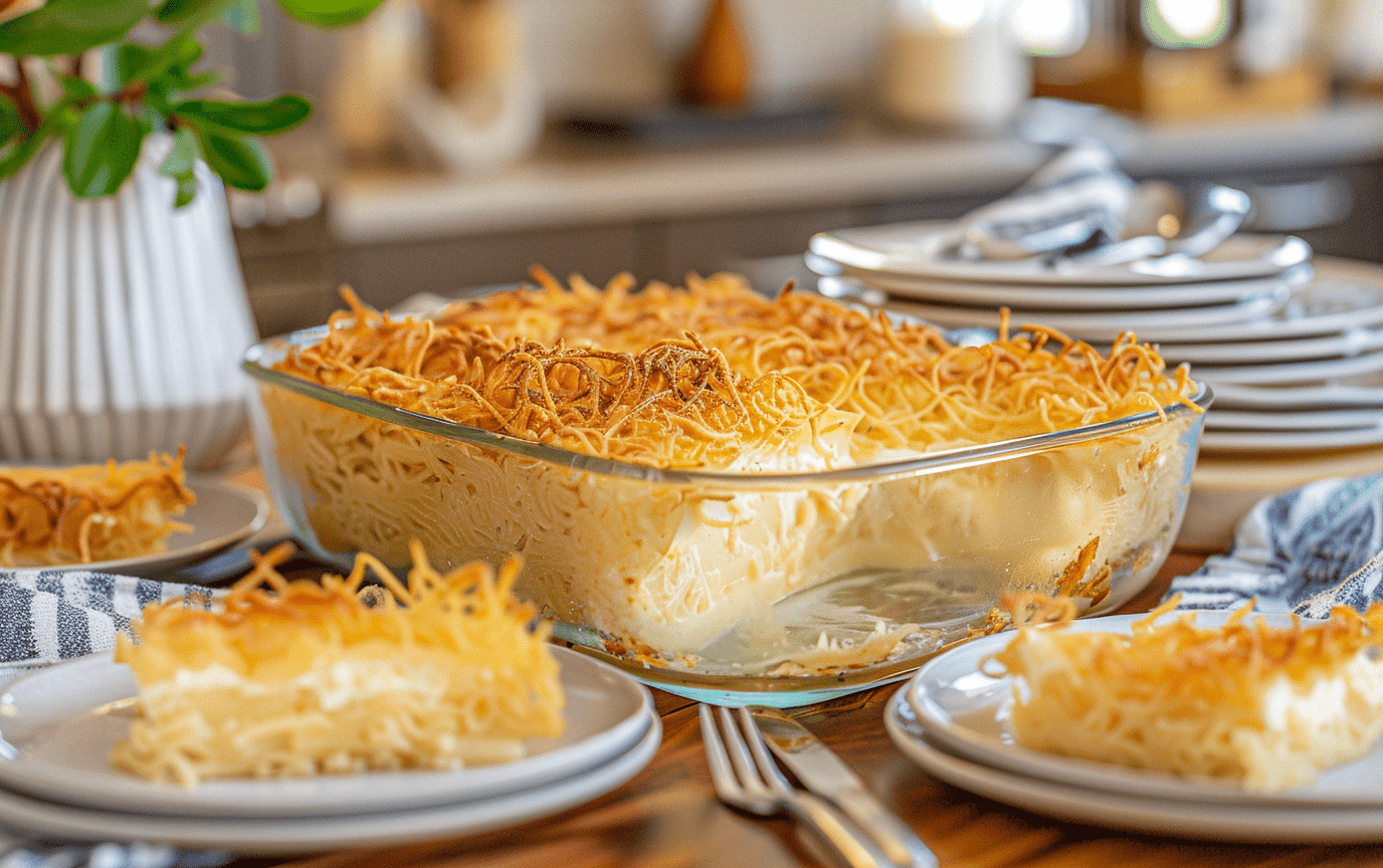 Classic Sweet Noodle Pudding - SoyRice Kitchen