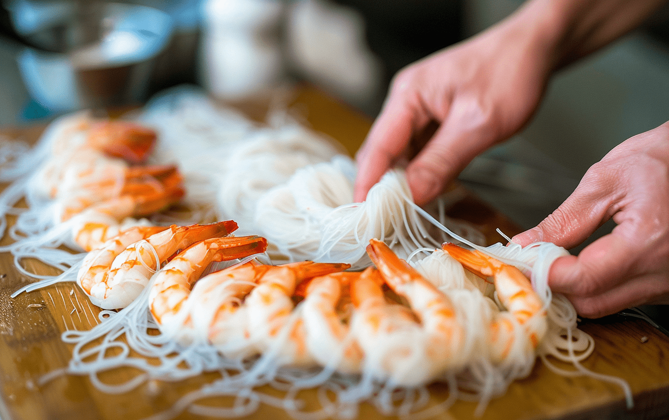 Crispy Noodle-Wrapped Prawns - SoyRice Kitchen