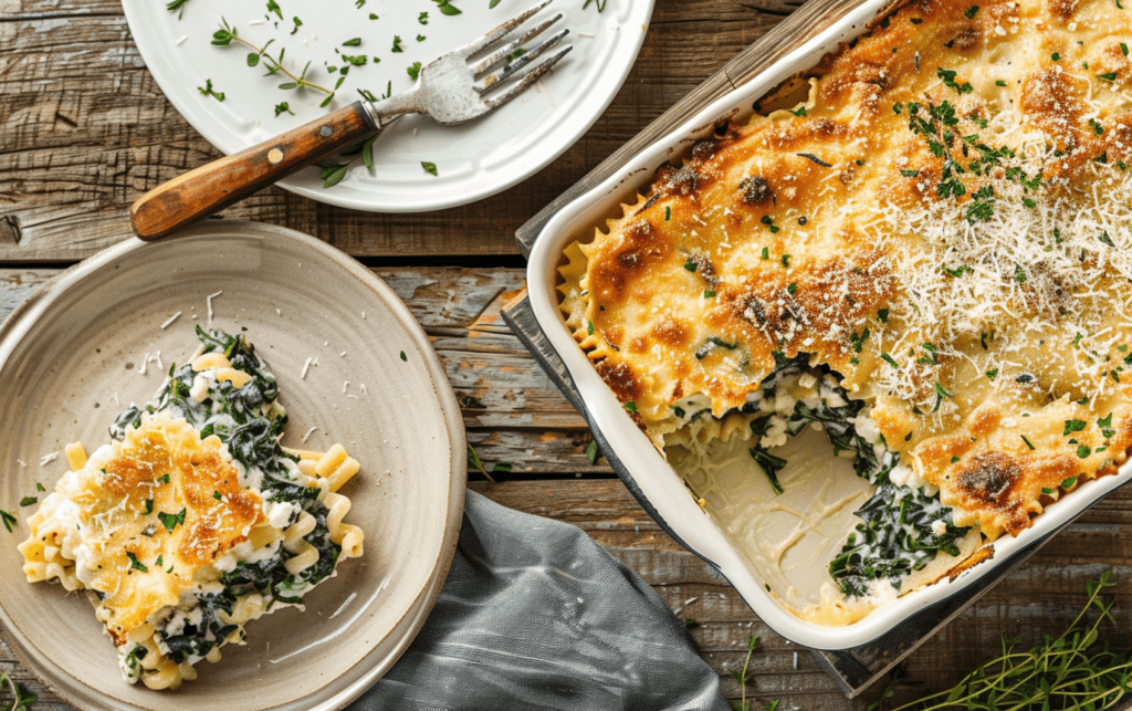 Best Spinach and Ricotta Pasta Bake - SoyRice Kitchen