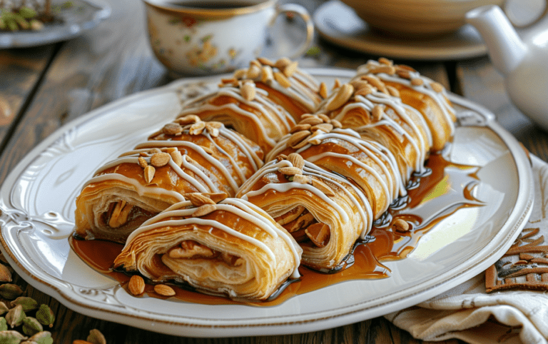 White Chocolate Nutty Pastry Rolls - SoyRice Kitchen