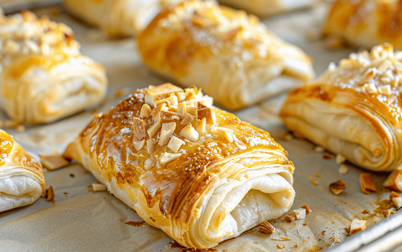 White Chocolate Nutty Pastry Rolls - SoyRice Kitchen