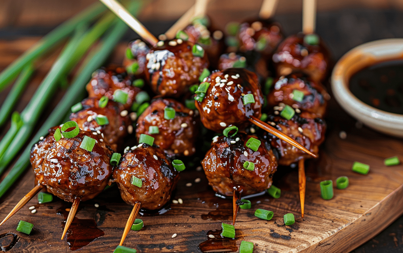 Japanese Chicken Meatball Skewers - SoyRice Kitchen