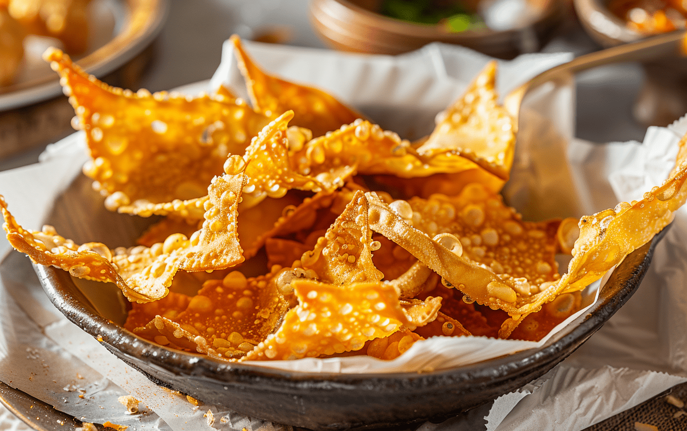 Crispy Fried Wonton Strips - SoyRice Kitchen