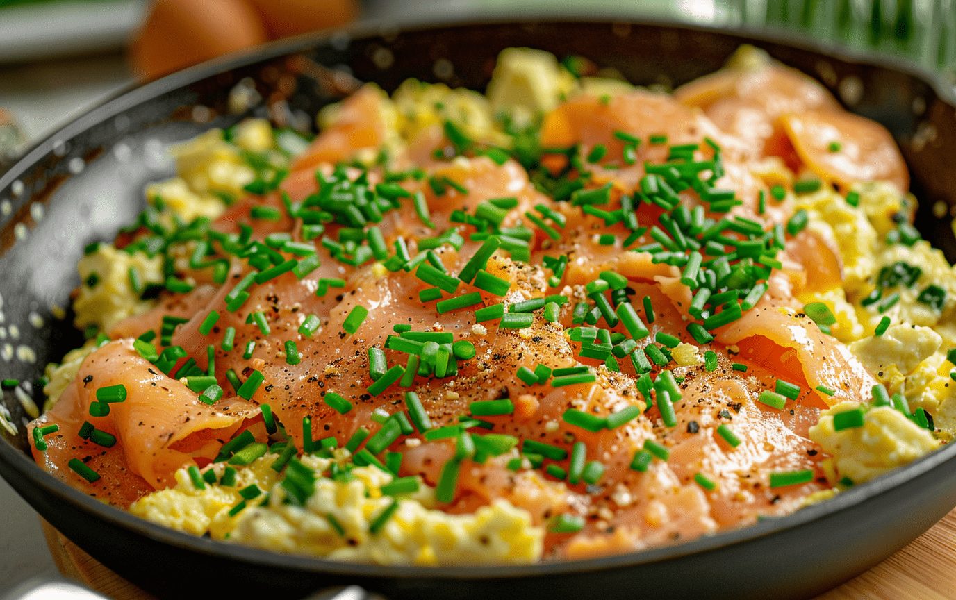 Healthy Salmon Egg Scramble - SoyRice Kitchen