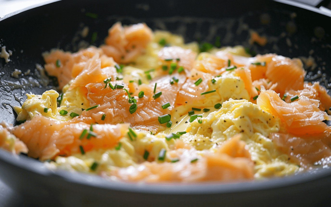 Healthy Salmon Egg Scramble - SoyRice Kitchen