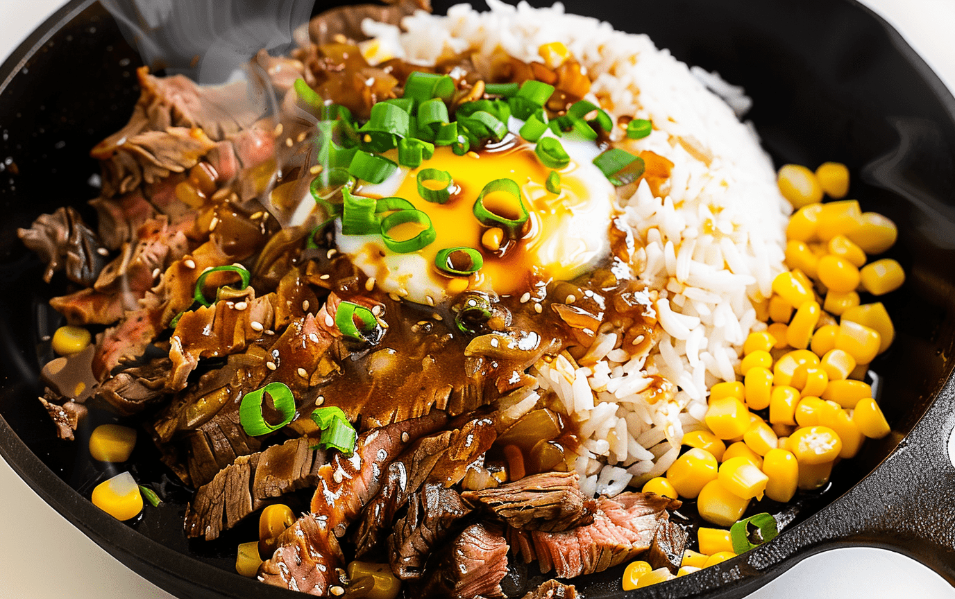 Sizzling Steak Rice Plate (Pepper Lunch Inspired) - SoyRice Kitchen