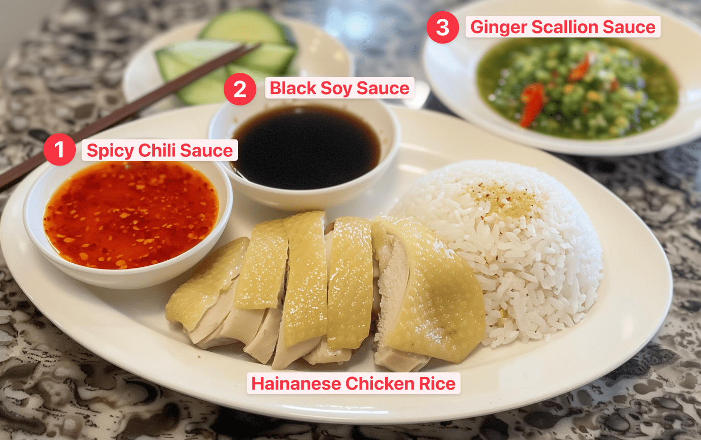 Hainanese Chicken Rice Trio Sauces - SoyRice Kitchen