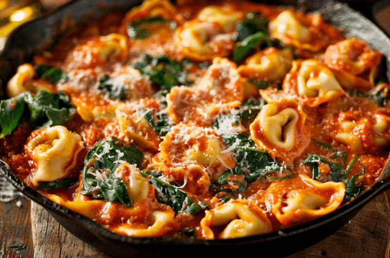 Creamy Spinach Ricotta Tortellini - SoyRice Kitchen