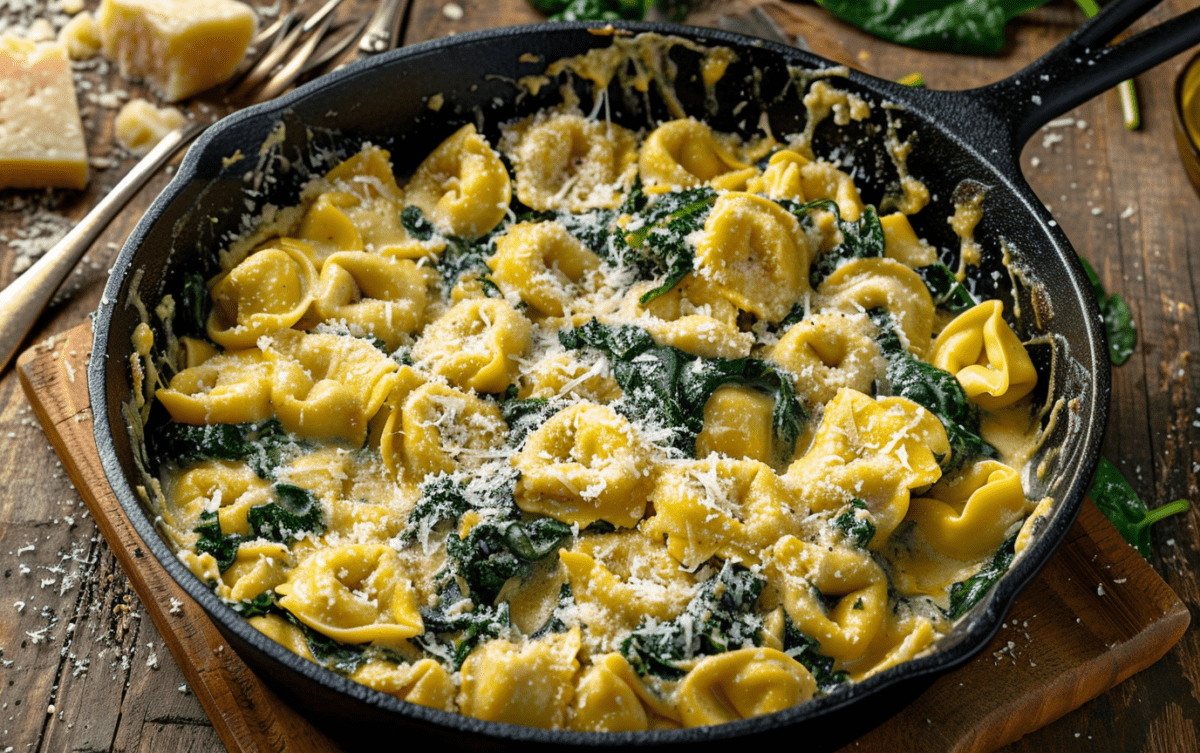 Creamy Spinach Ricotta Tortellini - SoyRice Kitchen