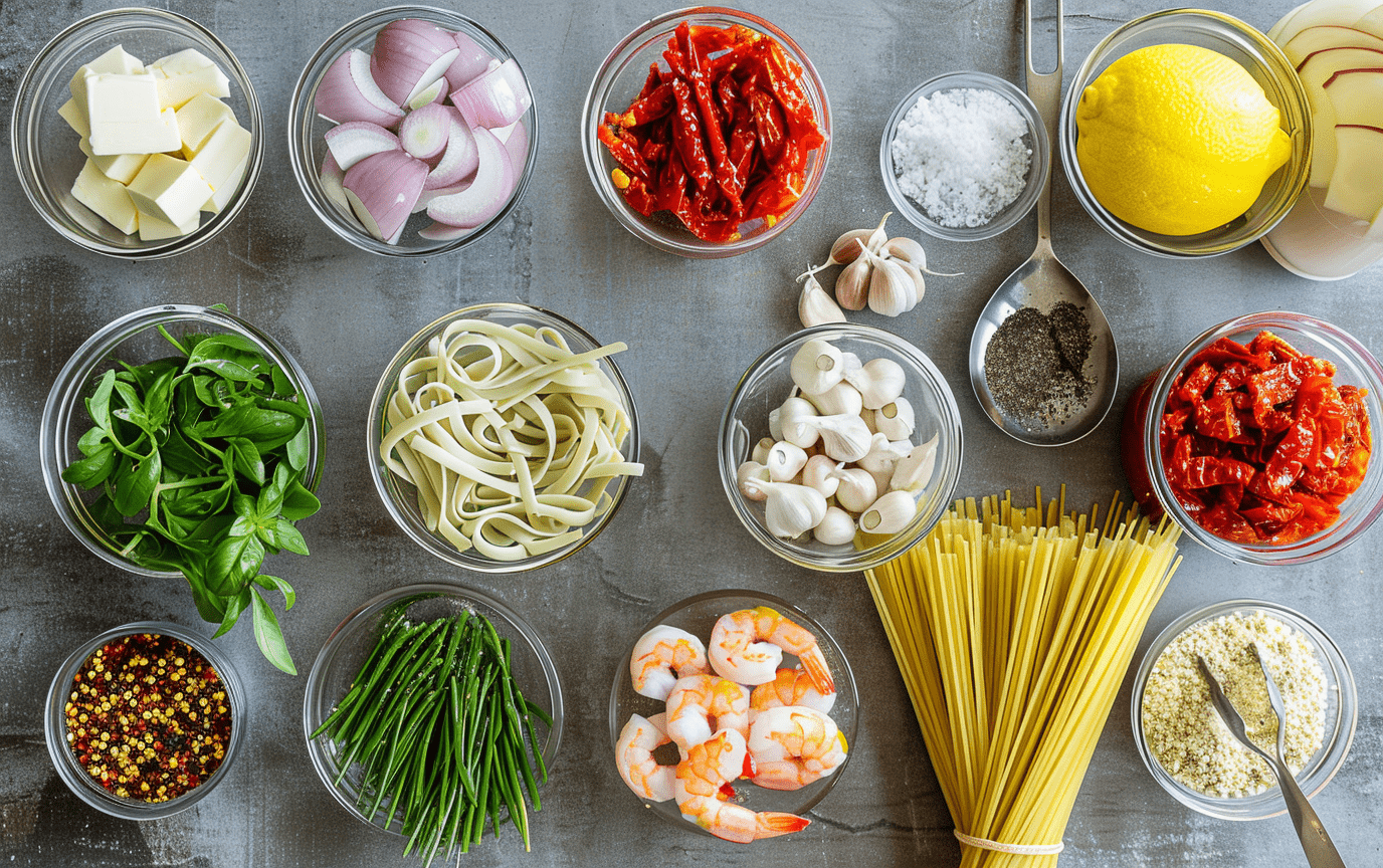 Quick Fiery Shrimp Pasta - SoyRice Kitchen