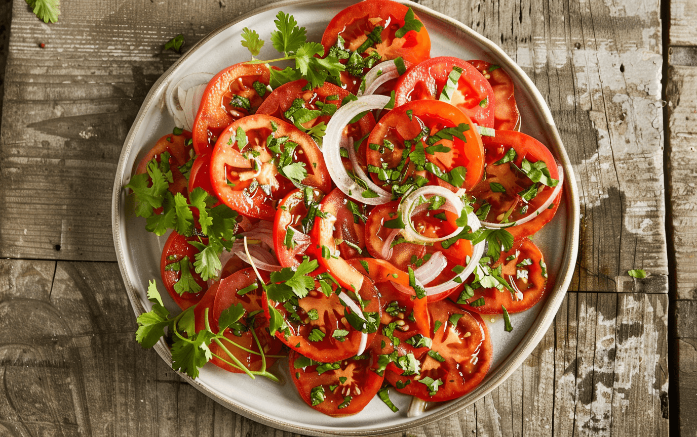 Kachumbari - Simple East African Tomato and Onion Salad - SoyRice Kitchen