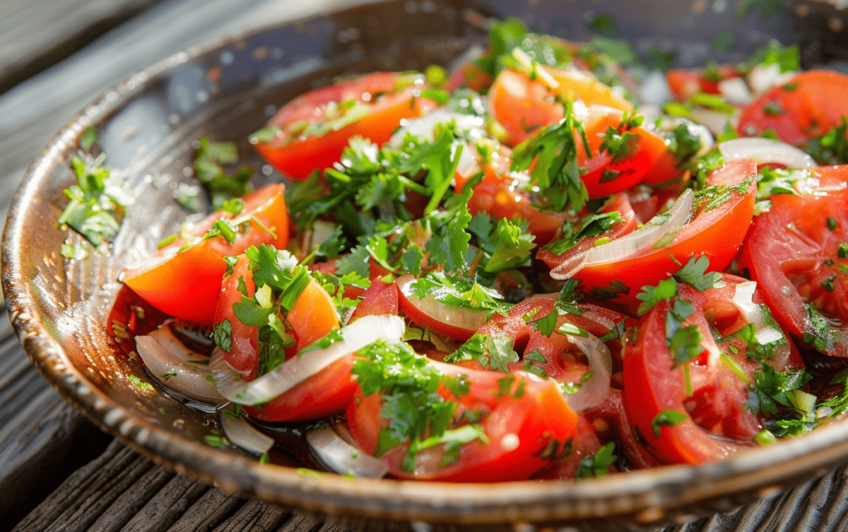 Kachumbari - Simple East African Tomato and Onion Salad - SoyRice Kitchen