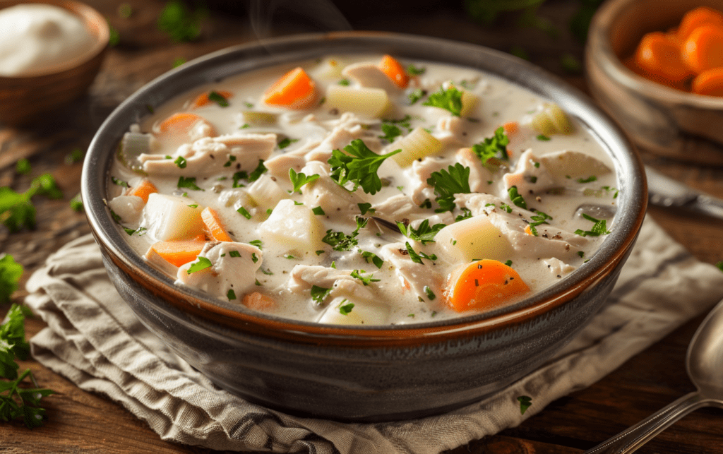Creamy Chicken and Vegetable Stew - SoyRice Kitchen