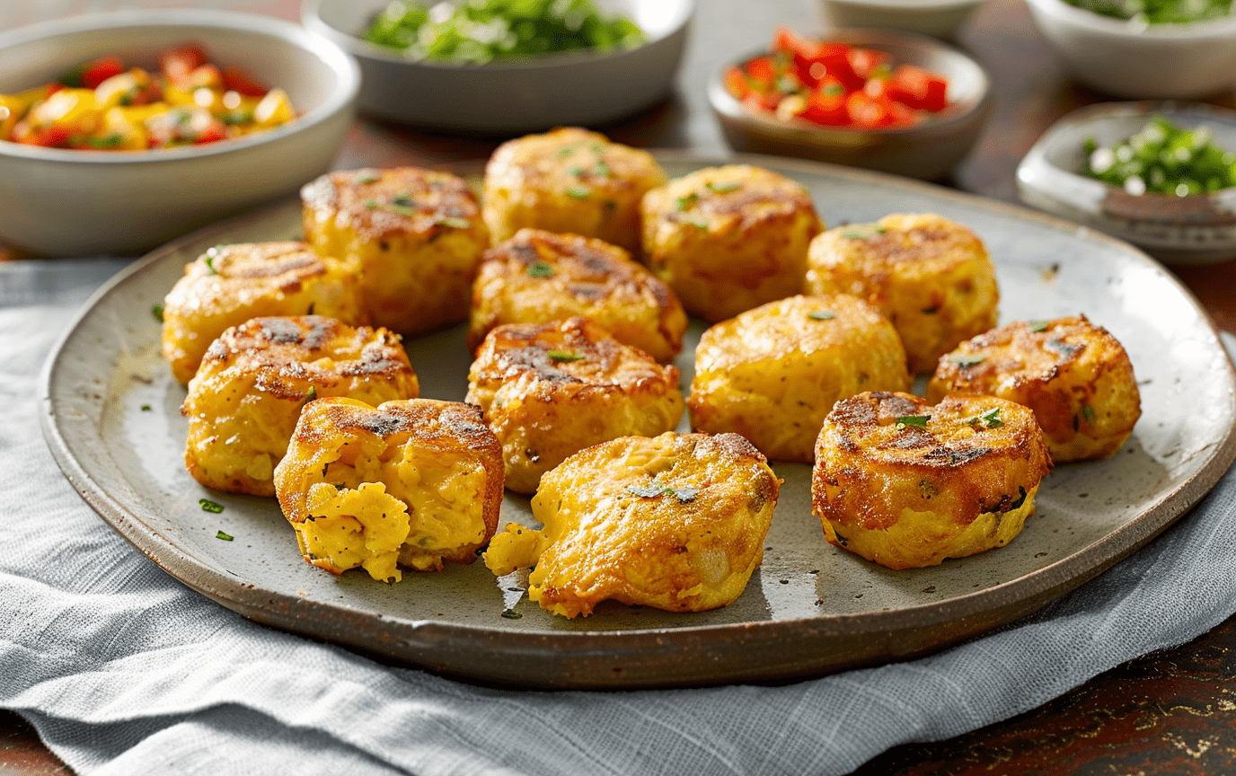 Cheesy Breakfast Bites - SoyRice Kitchen