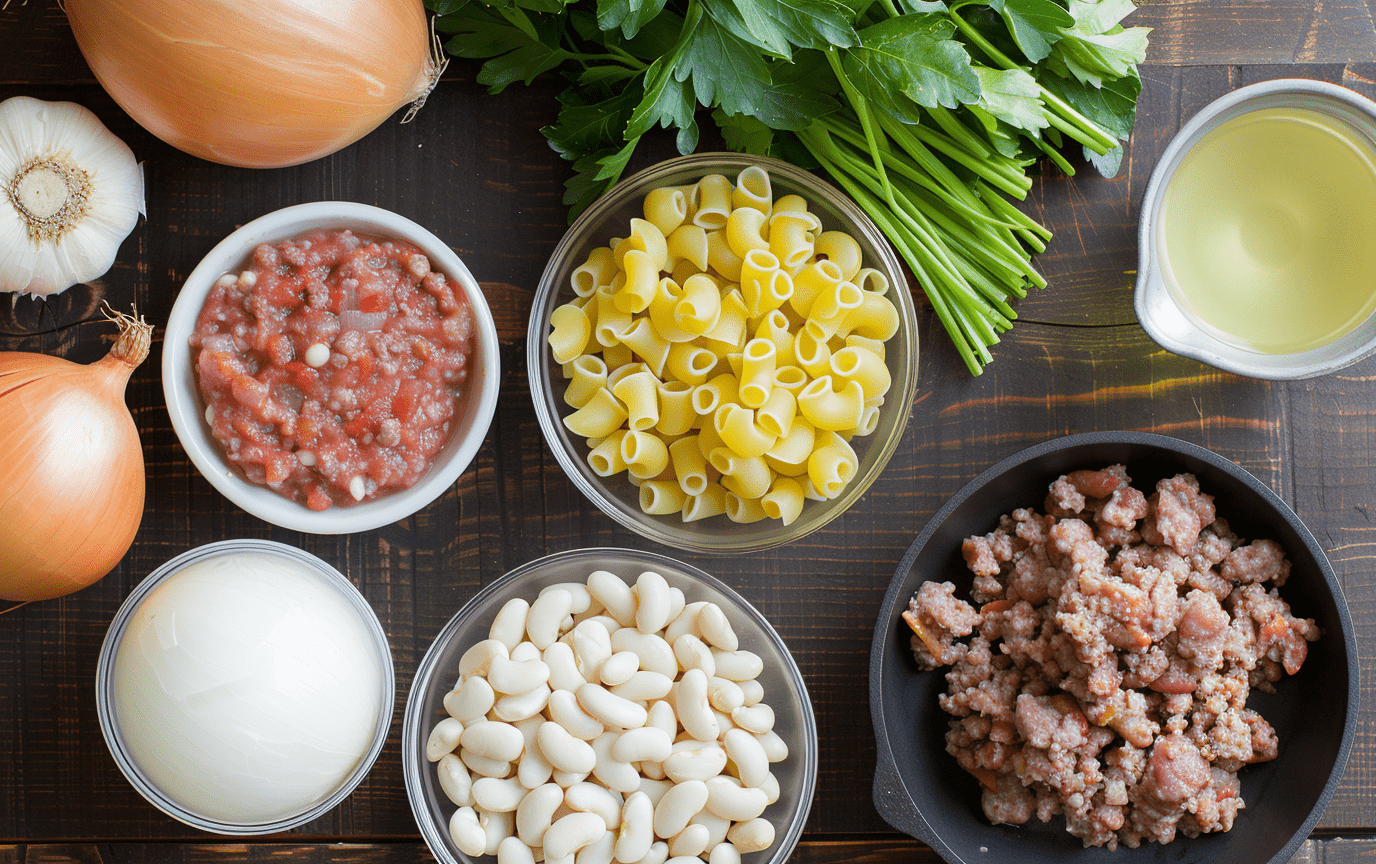 Cavatappi Fagioli Soup - SoyRice Kitchen