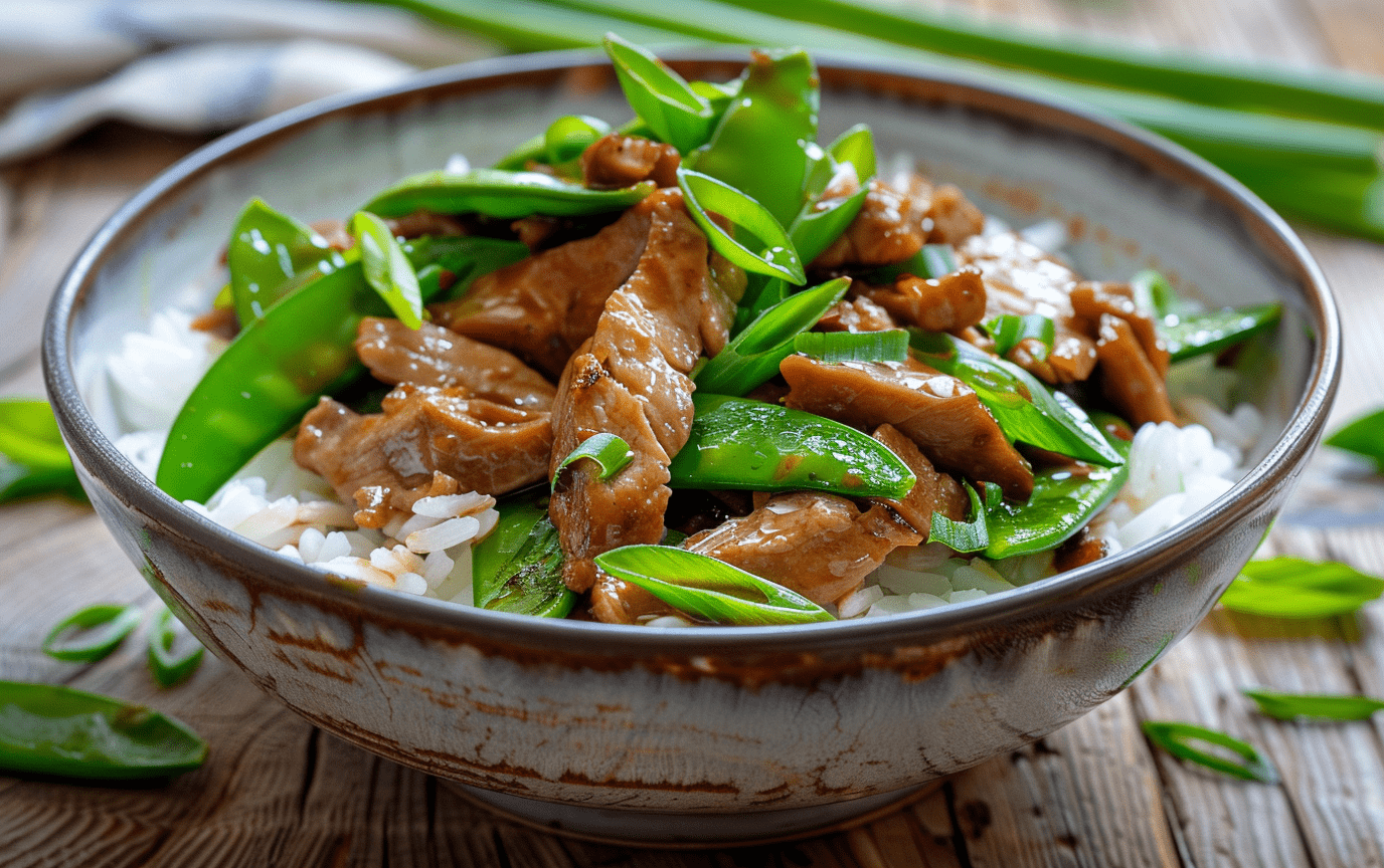 Easy Pork and Snow Peas Stir-Fry - SoyRice Kitchen