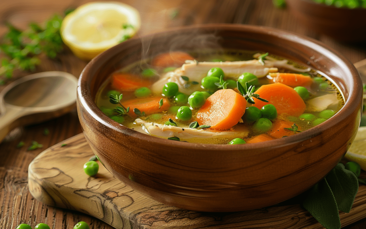 Hearty Chicken Garden Soup - SoyRice Kitchen
