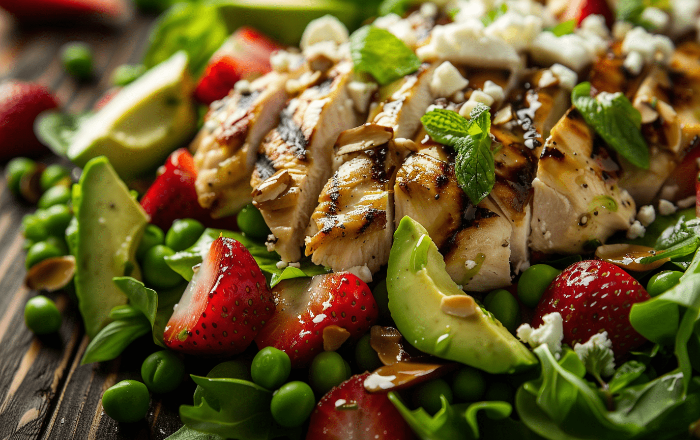 Fresh Chicken and Spring Veggie Salad - SoyRice Kitchen