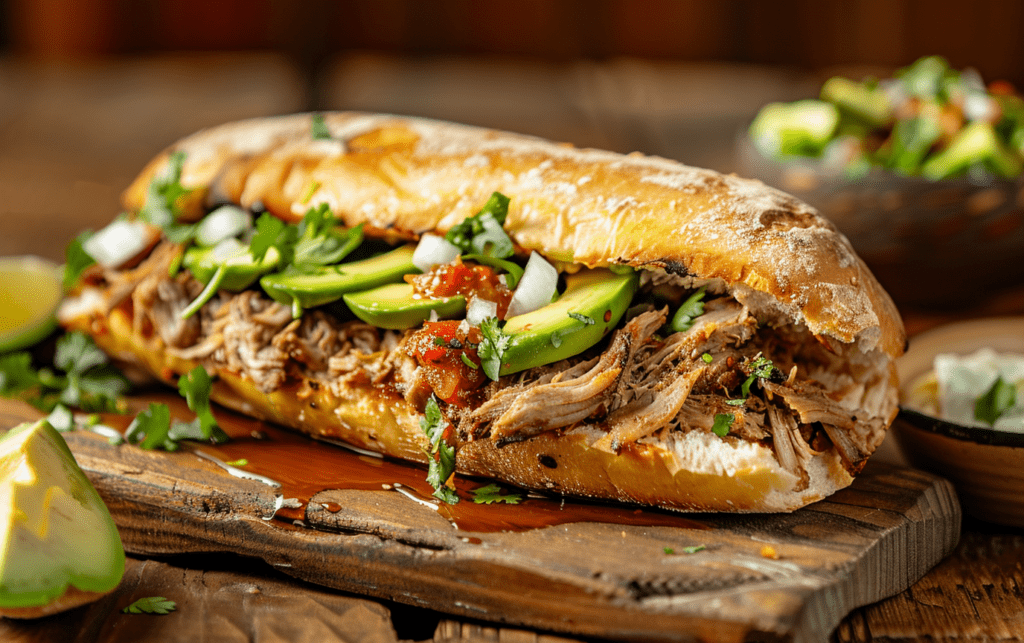 Simple Carnitas Tortas - SoyRice Kitchen