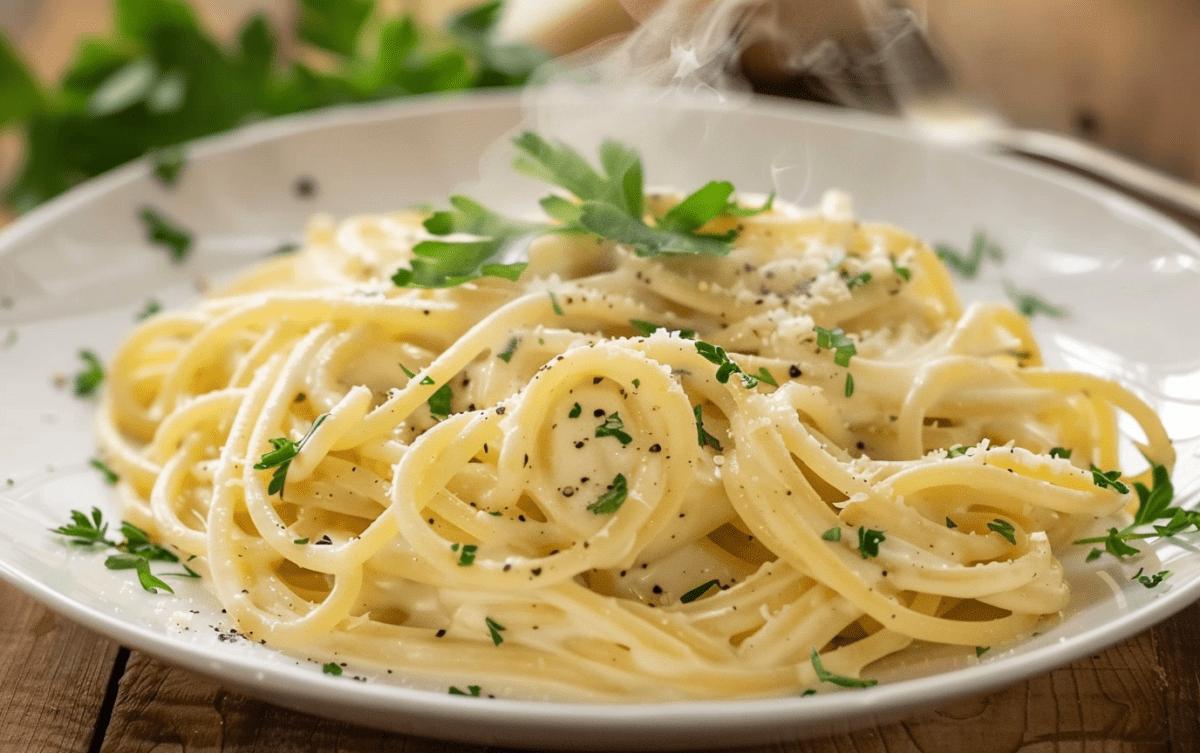 Creamy Garlic Parmesan Pasta - SoyRice Kitchen