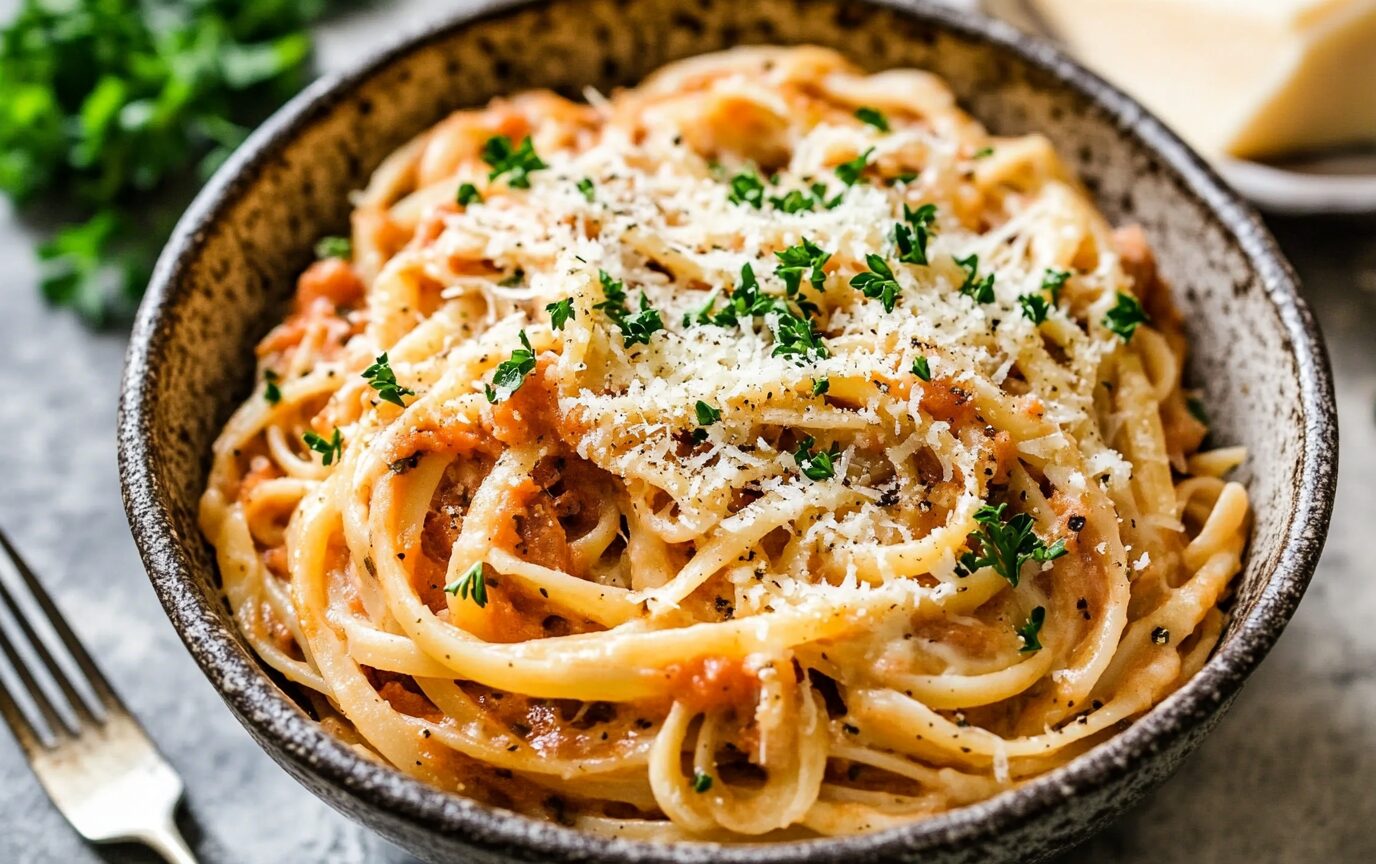 Easy Creamy Tomato One-Pot Pasta - SoyRice Kitchen